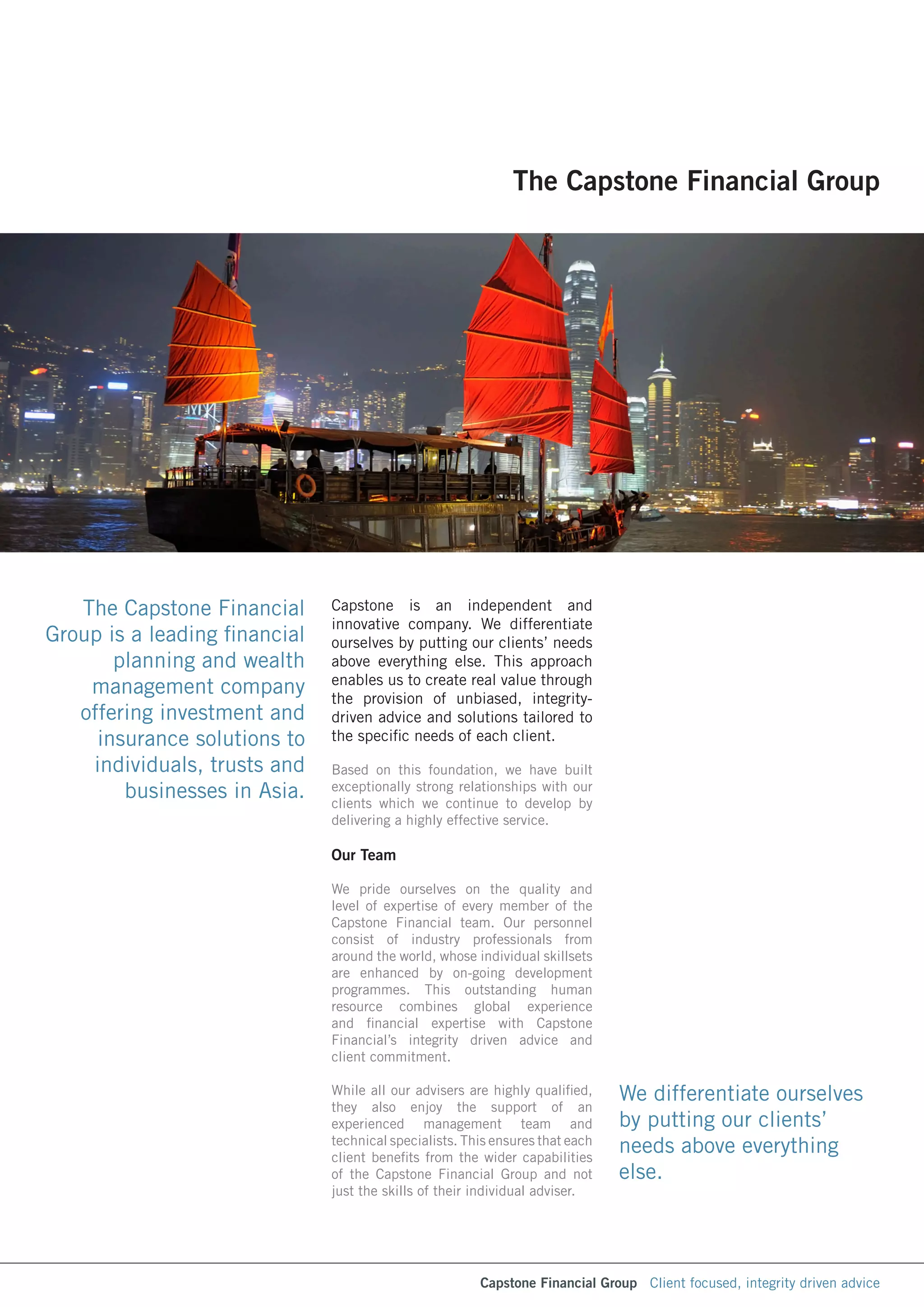 Capstone Financial Group Brochure | PDF