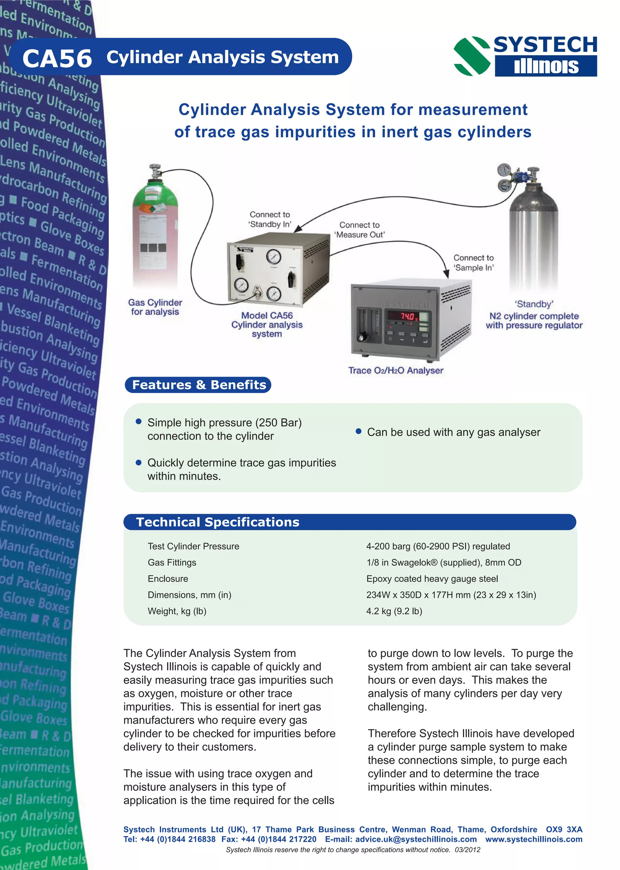 Ca56 cylinder analysis - Process oxygen analyzer instruments | PDF ...