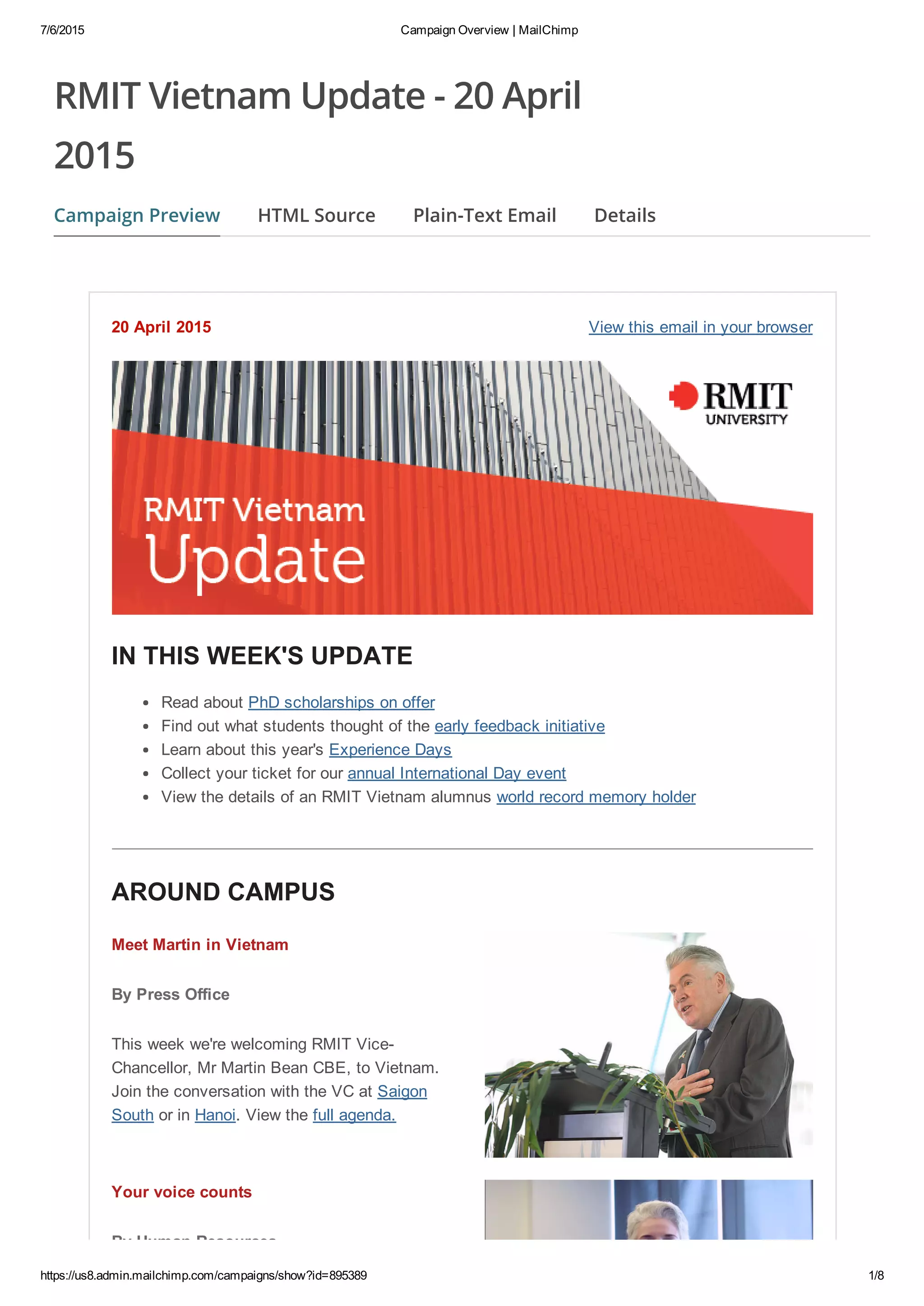 RMIT Vietnam Update-20 April | PDF
