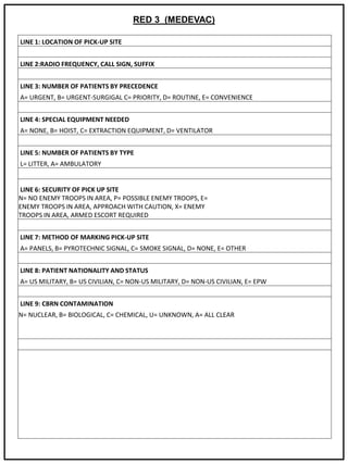 9line Medevac Card Printable