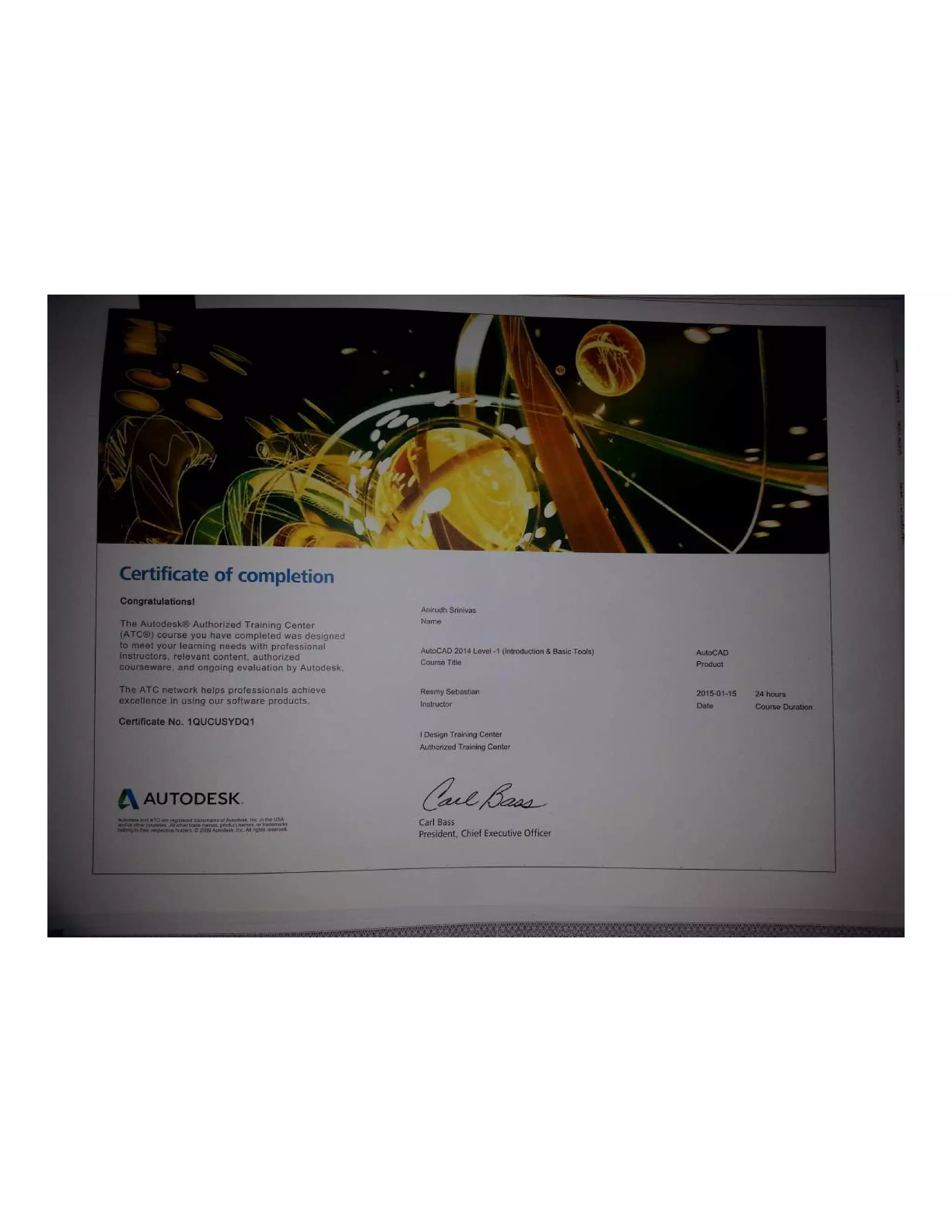 Autocad completion certificate.compressed | PDF