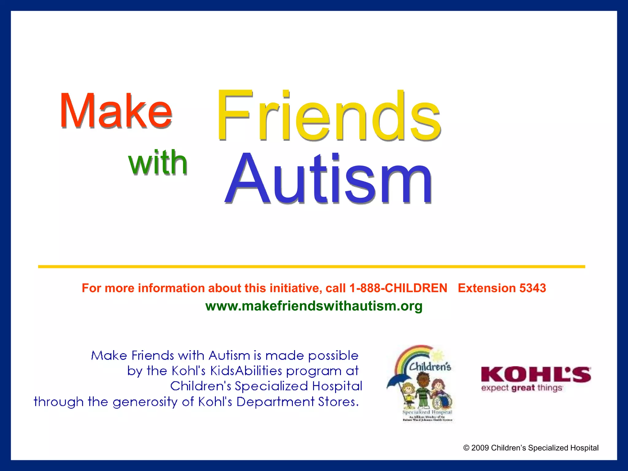 Presentation on Autism | PPTX