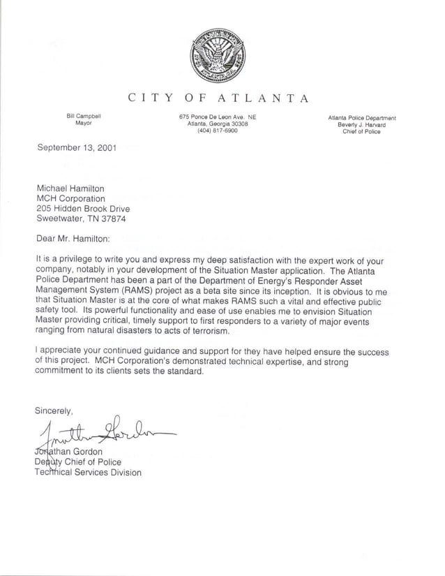 Atlanta Police Letter | PDF