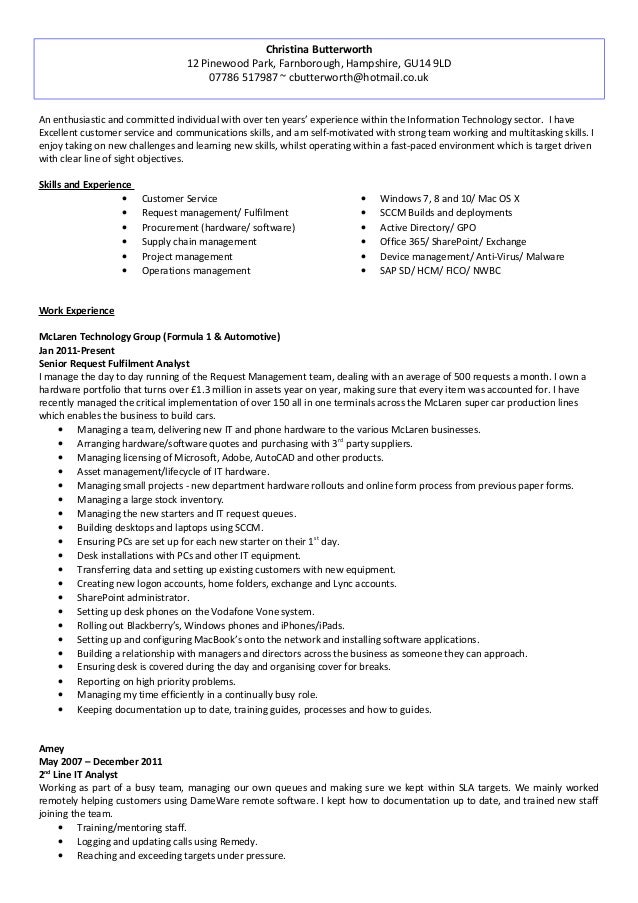 Christina Butterworth CV 2016