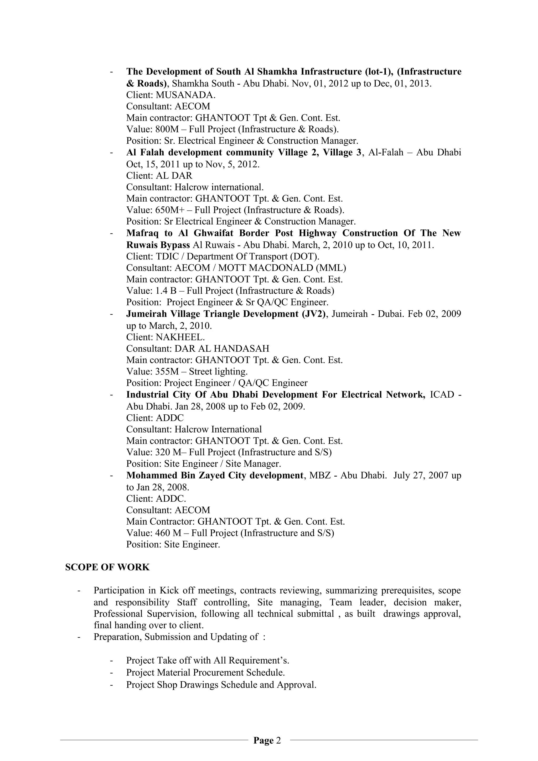 CV - mohammed khamis aburuka MBA | DOC | Civil Engineering Industry ...