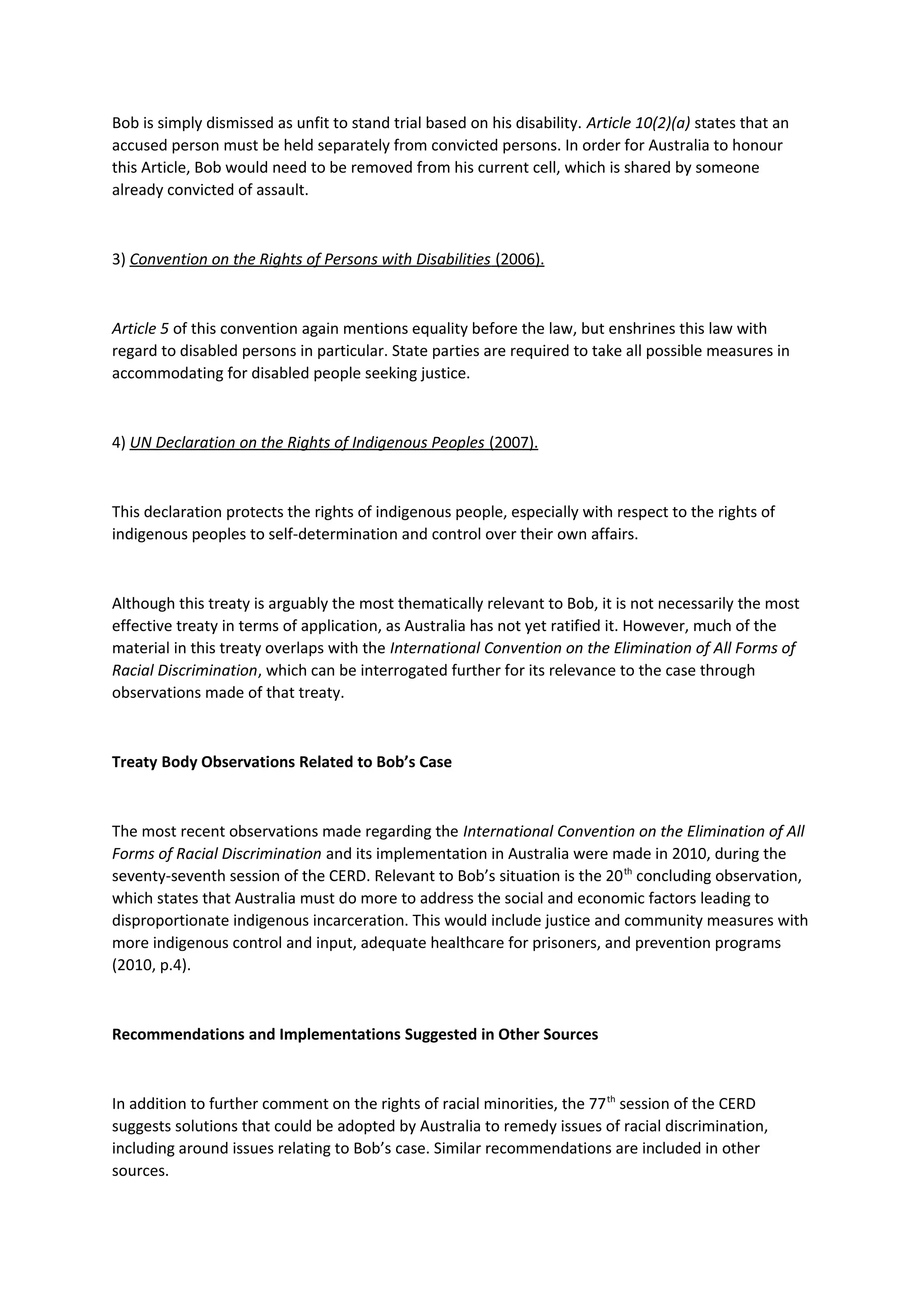 human rights instruments case study | DOC