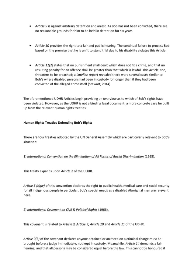 human rights instruments case study | DOC
