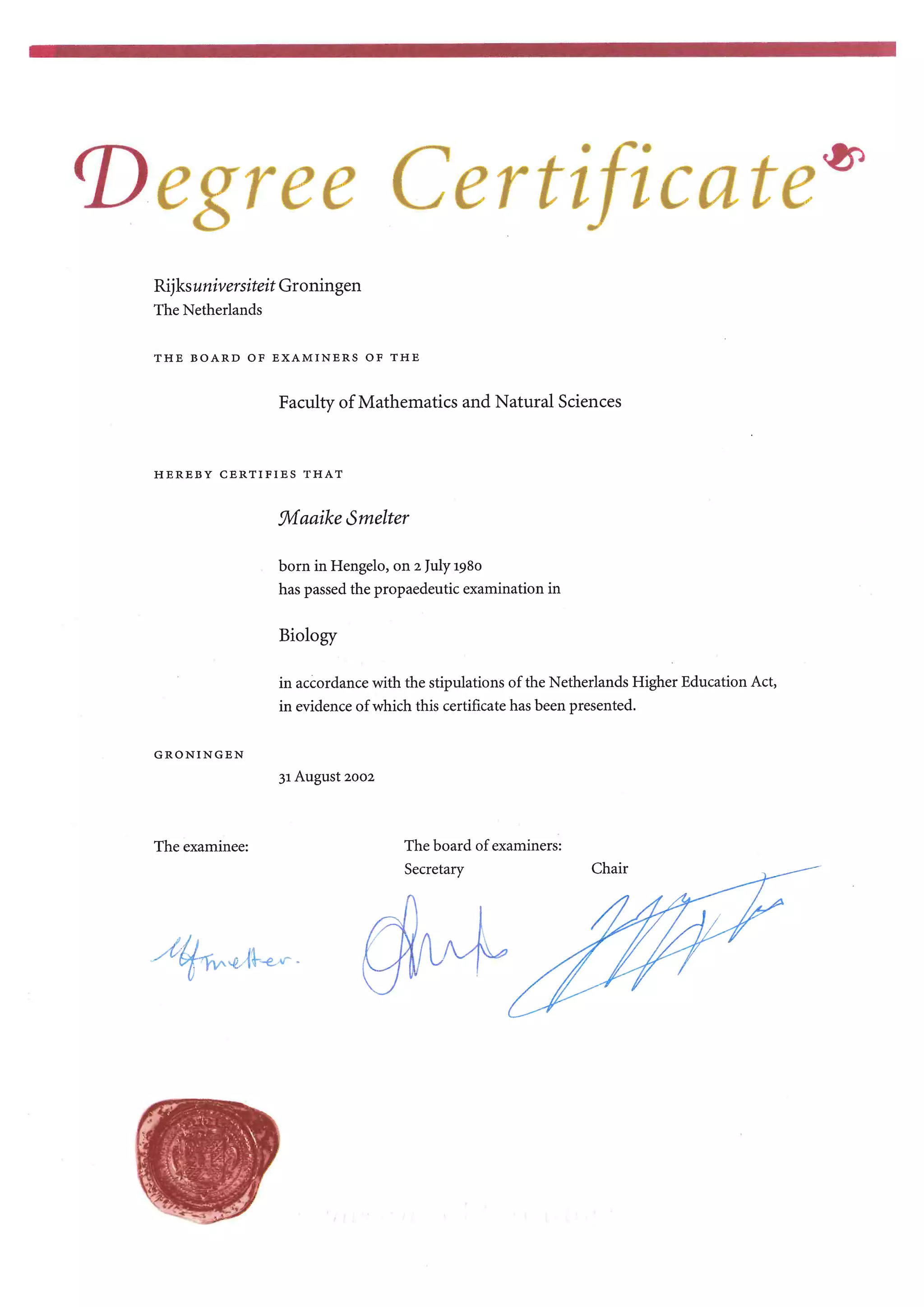 Propedeutic degree BSc Biology | PDF