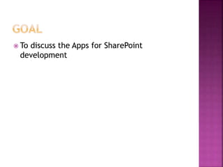 06.SharePointApps | PPTX | Computer Software and Applications | Computing
