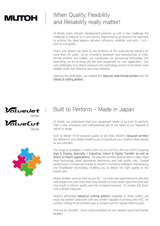 Mutoh_ValueJet_Series | PDF