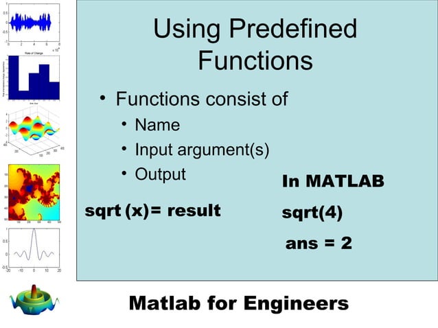 Chapter 3 -Built-in Matlab Functions | PPT