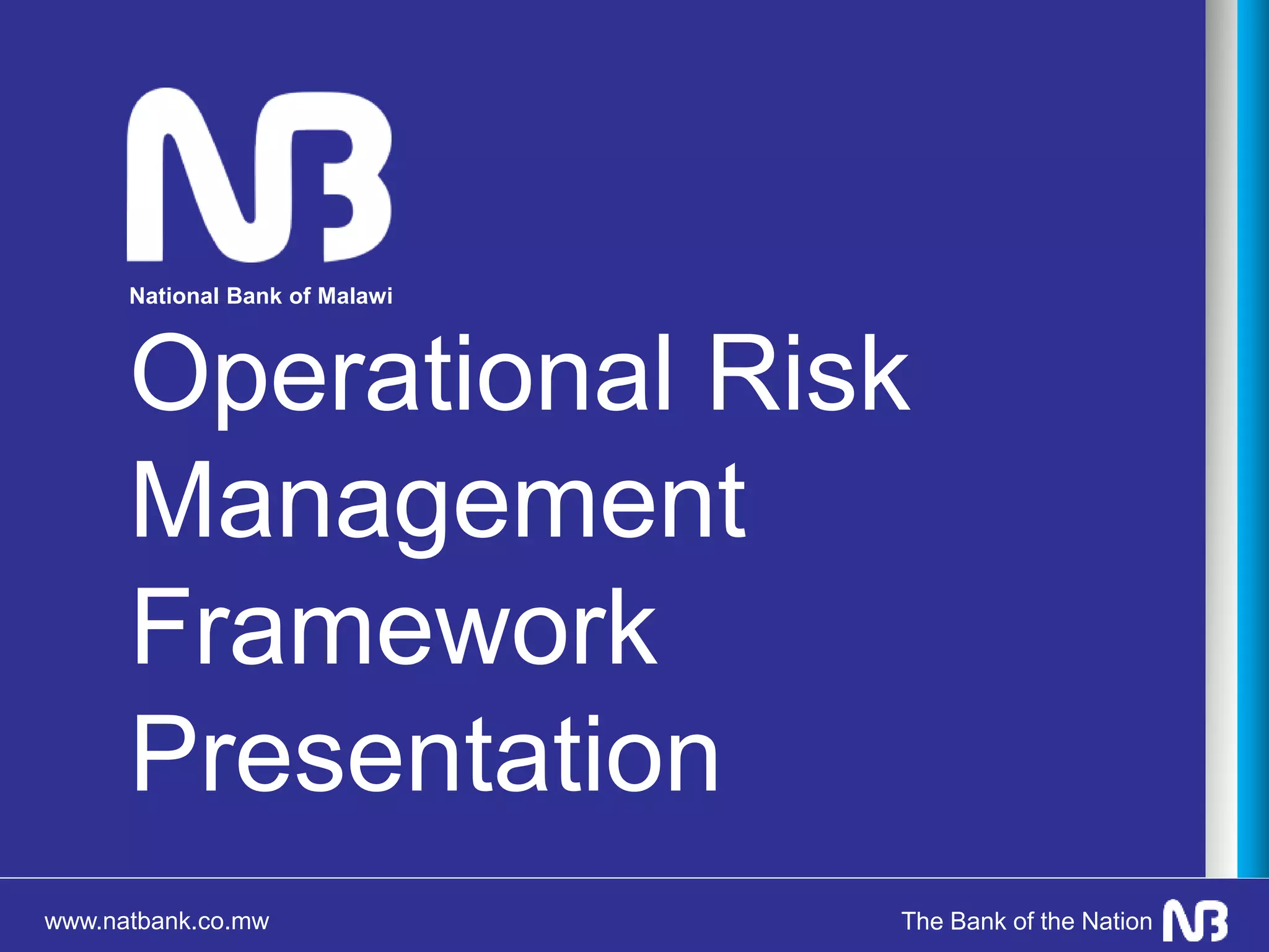 OPERATIONAL RISK MANAGEMENT FRAMEWORK PRESENTATION | PPTX | Business ...