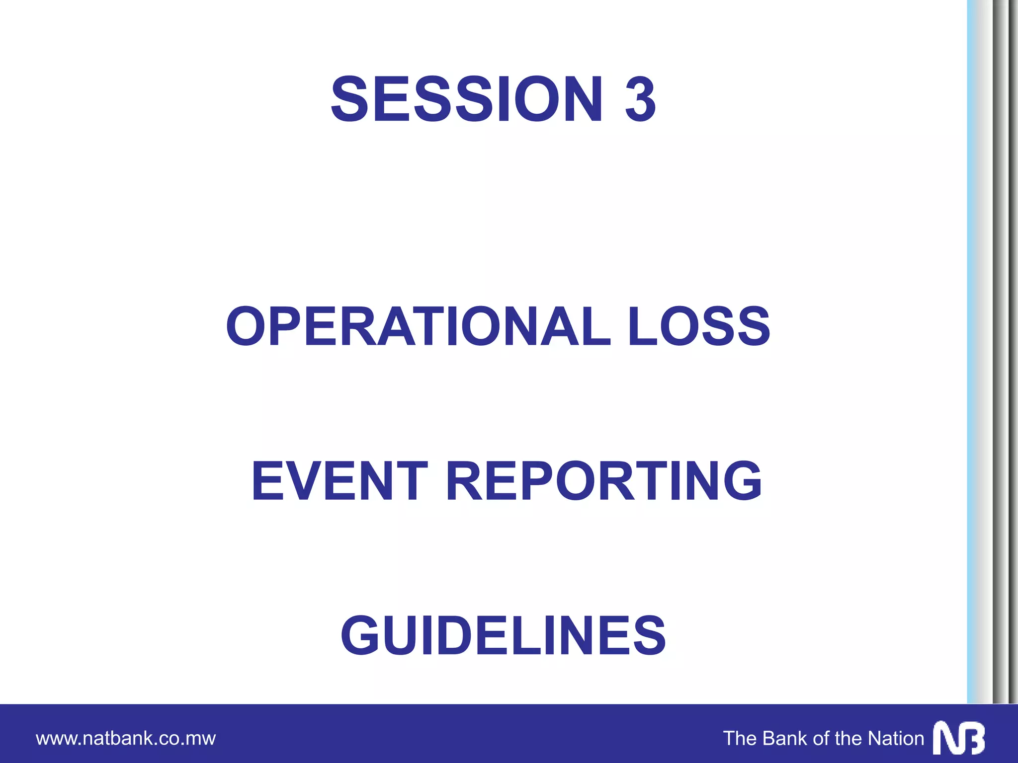 OPERATIONAL RISK MANAGEMENT FRAMEWORK PRESENTATION | PPTX