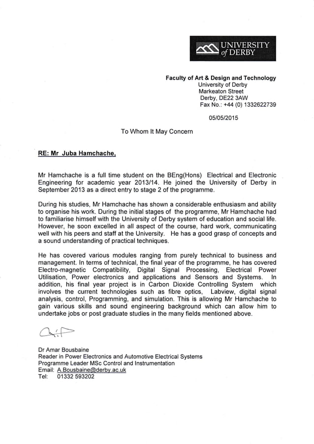 Reference Letter 1 | PDF