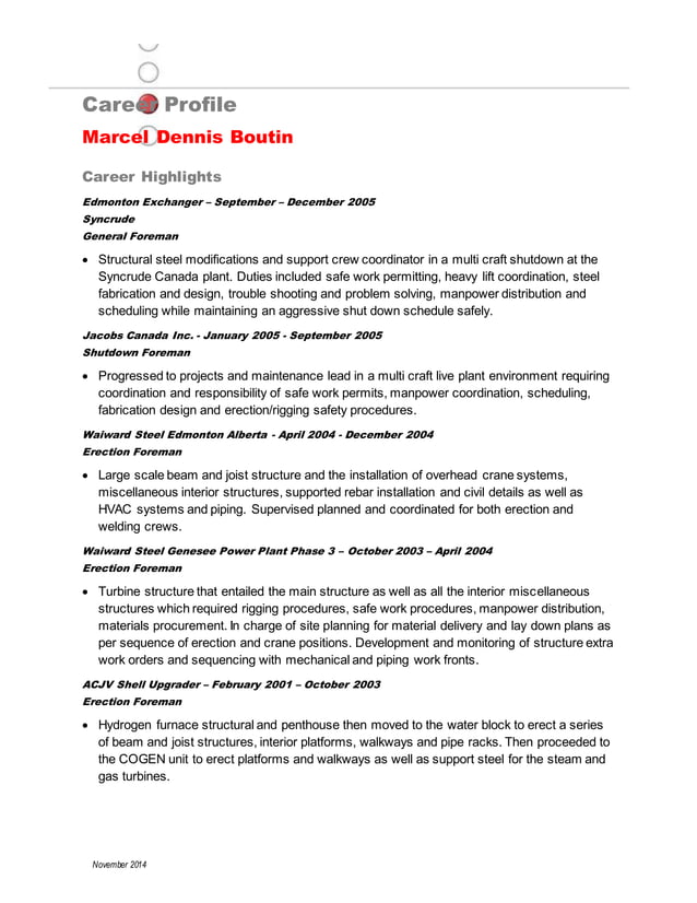 Boutin Marcel Resume (2) | PDF