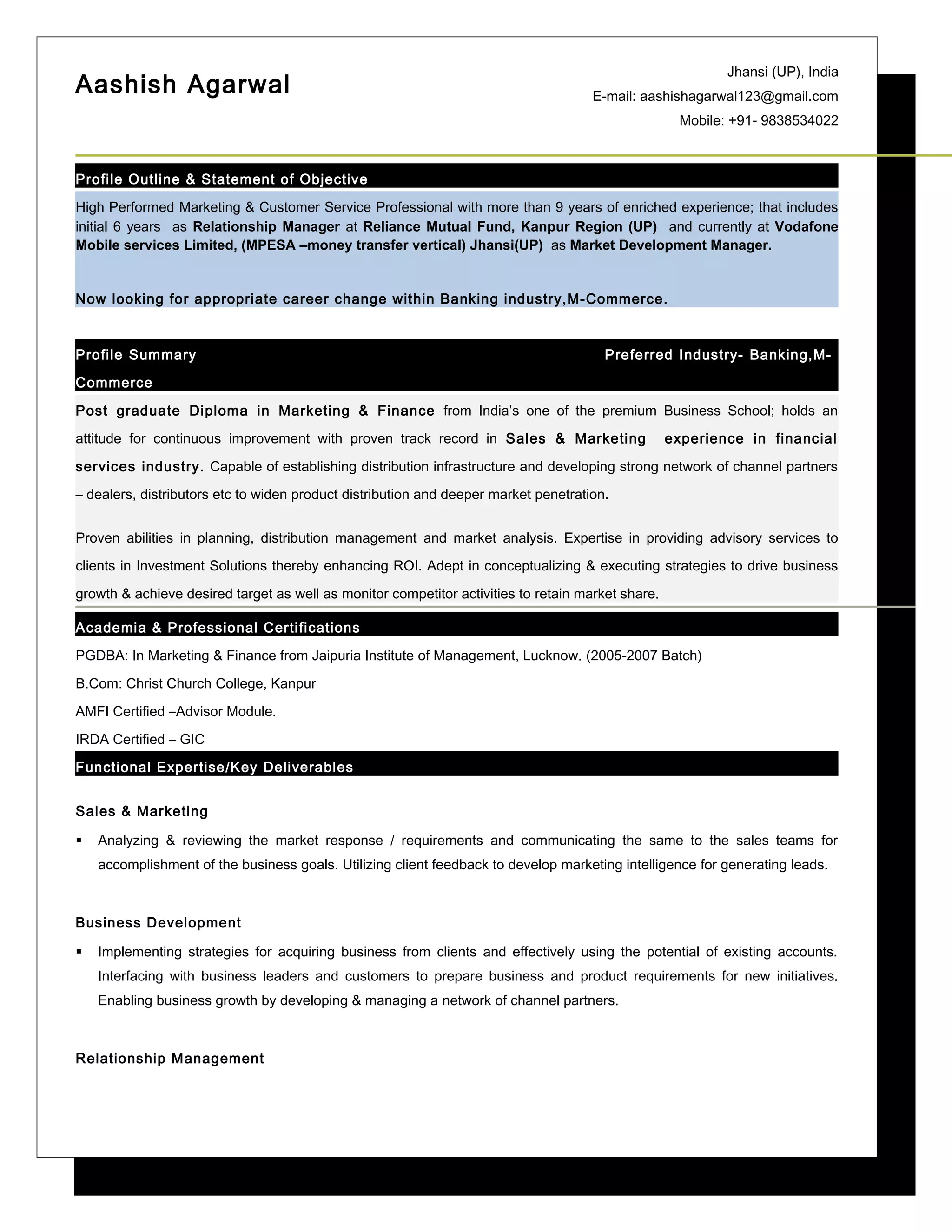 Resume-Aashish.Agarwal | PDF
