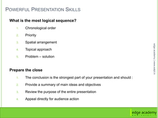edge academy - Presentation Skills | PPTX