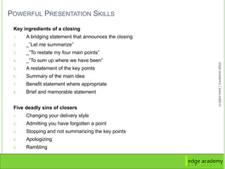 edge academy - Presentation Skills | PPTX