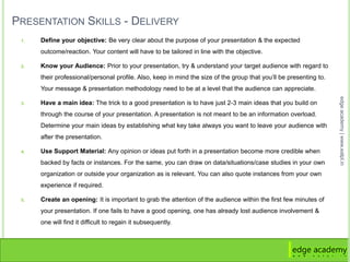 edge academy - Presentation Skills | PPTX