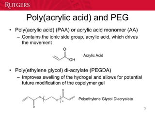Optimizing Hydrogel MW, Concentration, and Thickness | PPTX | Chemistry ...