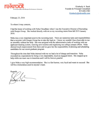 Hoopis Group Recommendation Letter | PDF