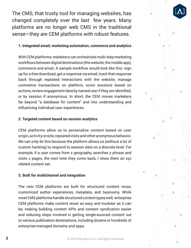 A Guide to CMS Platform Selection | PDF