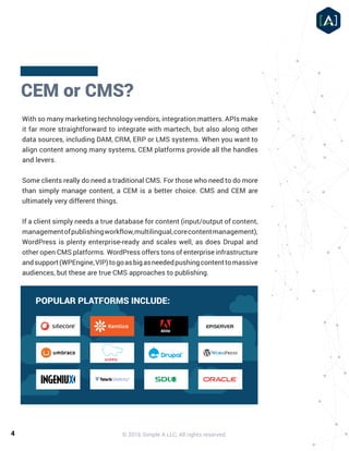 A Guide to CMS Platform Selection | PDF