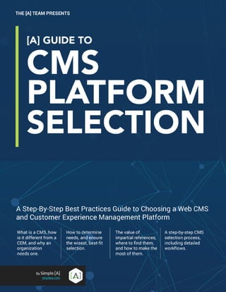A Guide to CMS Platform Selection | PDF
