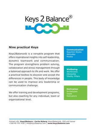 Keys2Balance brochure | PDF