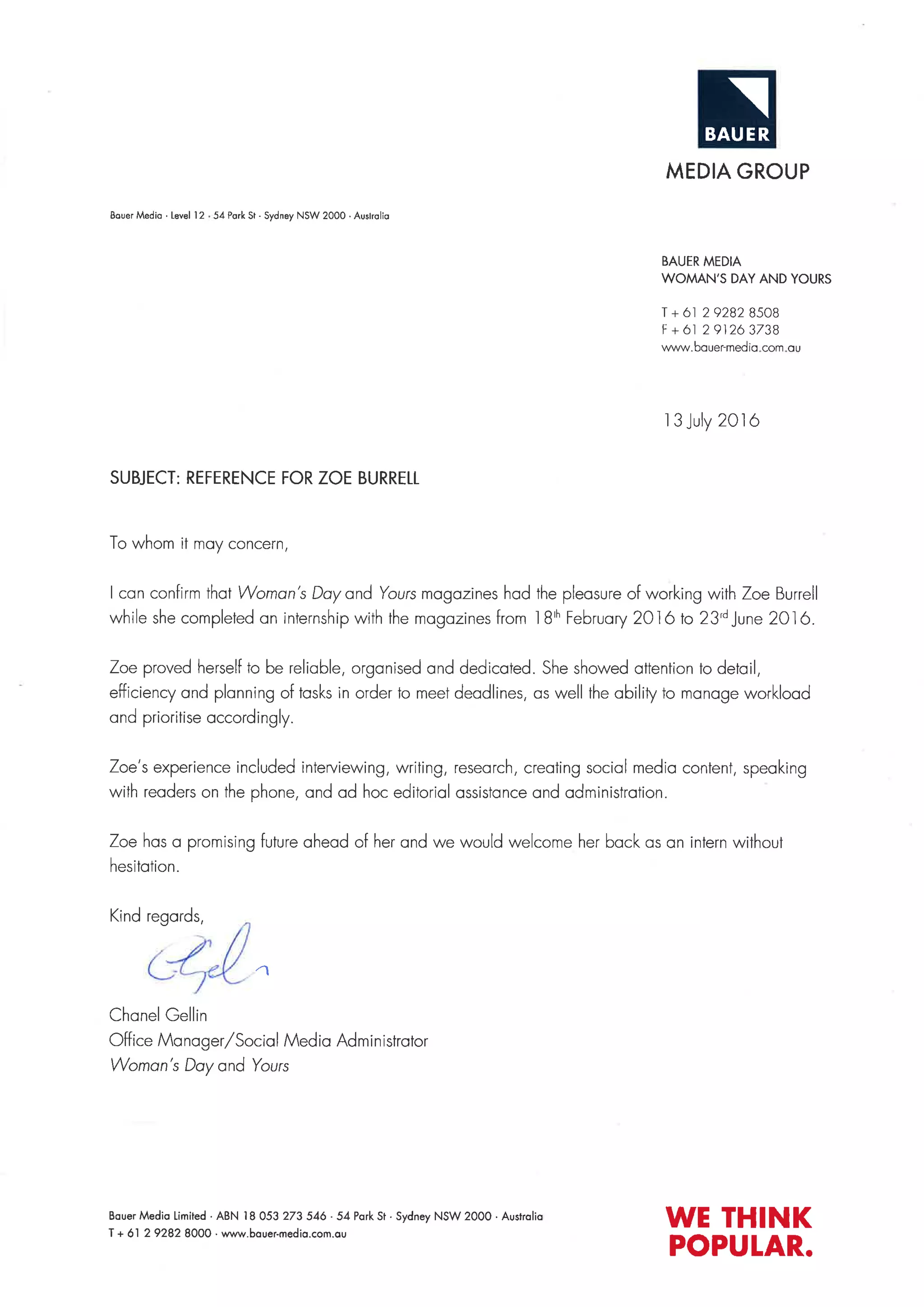 Reference letter | PDF