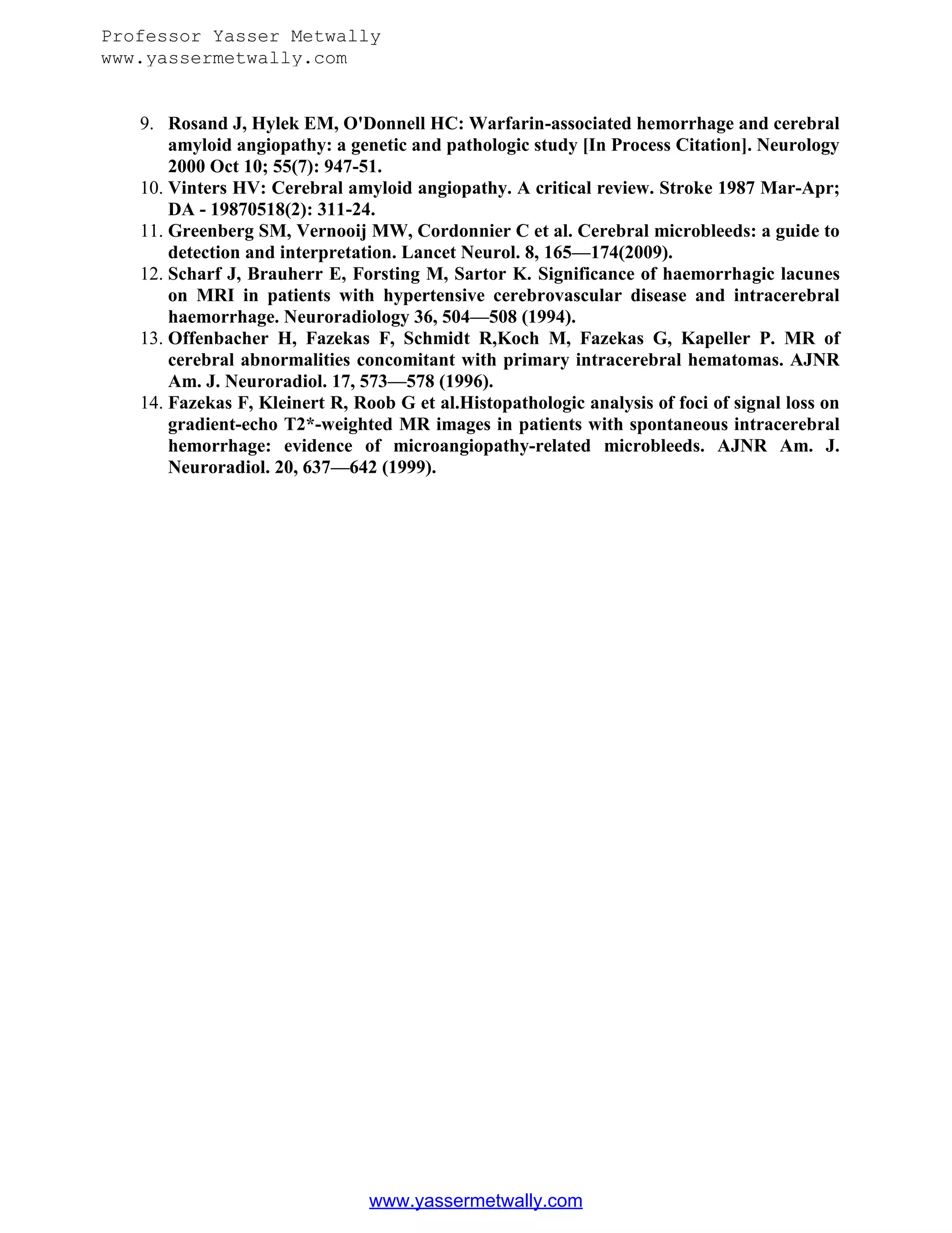 Radiological pathology of cerebral amyloid angiography | PDF