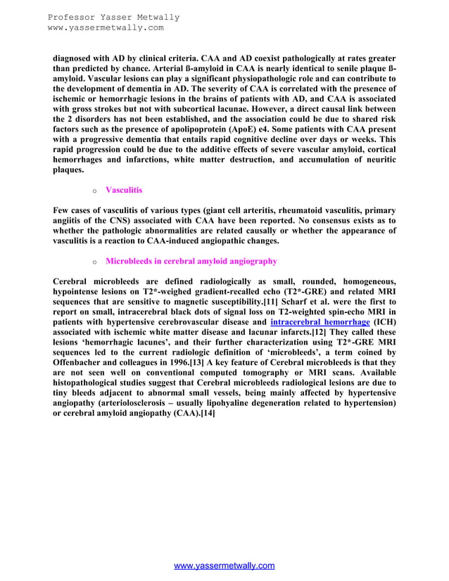 Radiological pathology of cerebral amyloid angiography | PDF