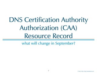 The CAA-Record for increased encryption security | PDF