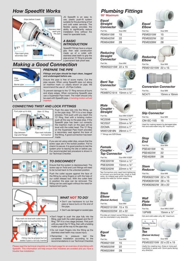Speedfit Plumbing Brochure v2.6 2016 | PDF