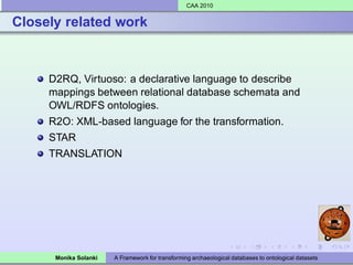 A Framework for transforming archaeological databases to ontological ...