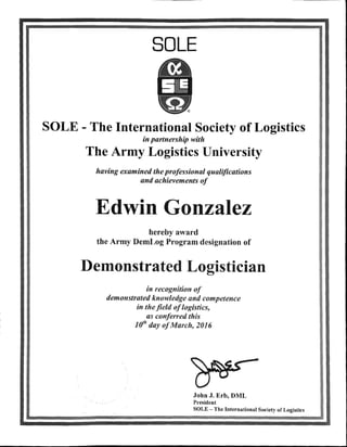 SOLE Certification | PDF