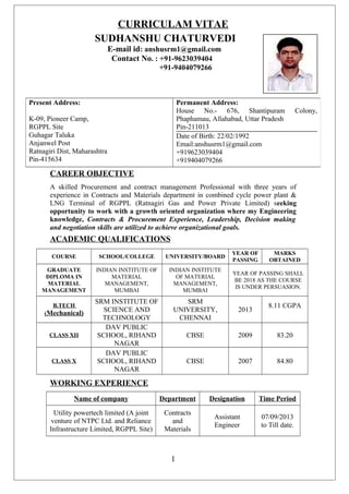 sudhanshu resume - Copy | DOC