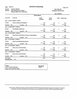 Ashford University Iowa Transcripts | PDF