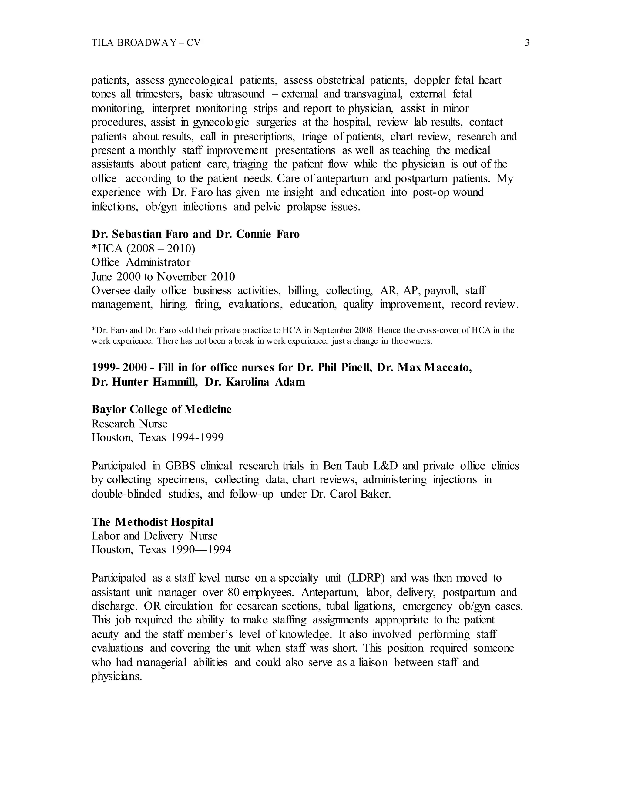Tila Broadway CV 2016 | DOCX
