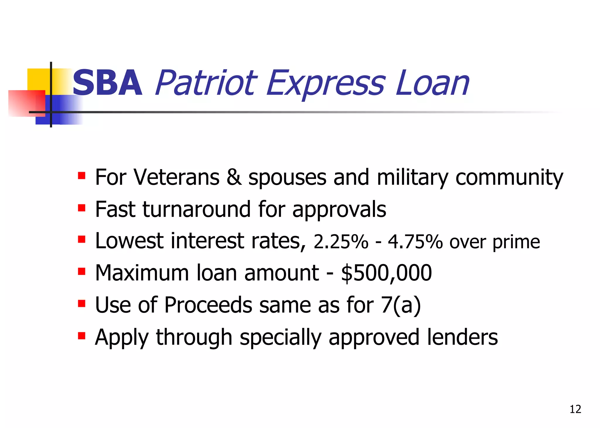 SBA programs | PPT