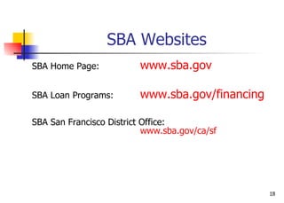 SBA programs | PPT