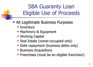 SBA programs | PPT
