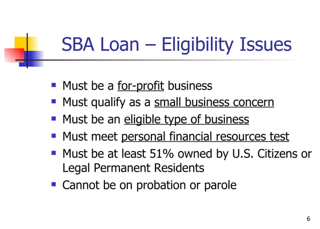 SBA programs | PPT | Business Banking & Finance | Business
