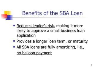 SBA programs | PPT