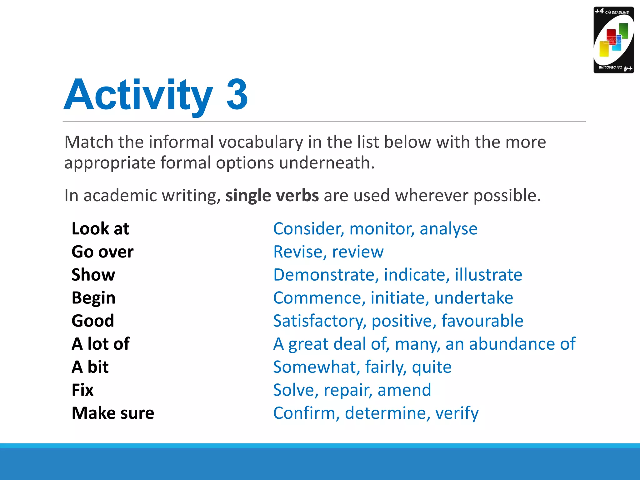 CA academic language practice | PDF