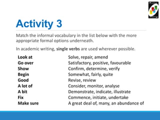 CA academic language practice | PDF | Homework and Study | Education