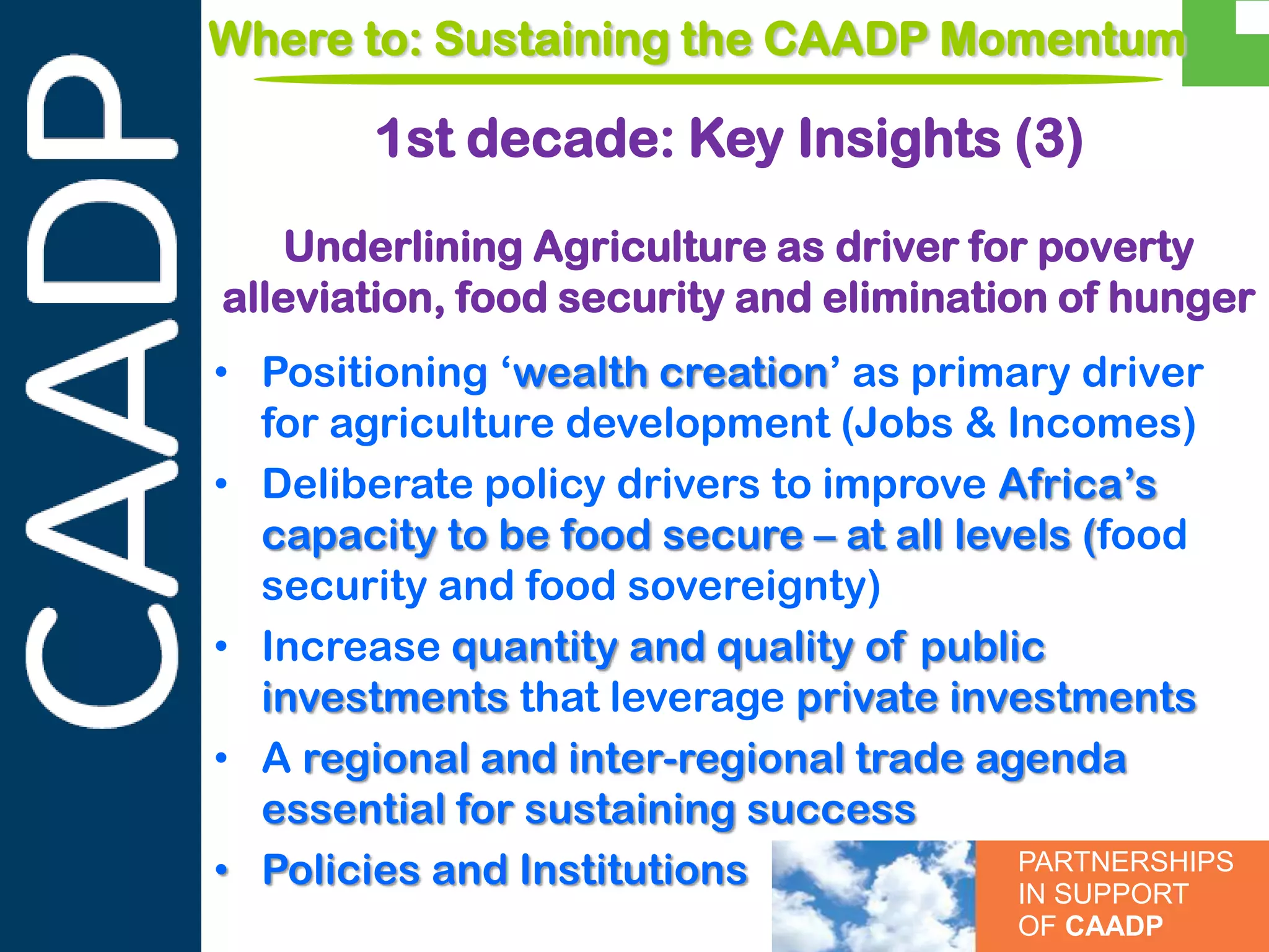 Advancing CAADP Implementation: Key results and impact | PPTX