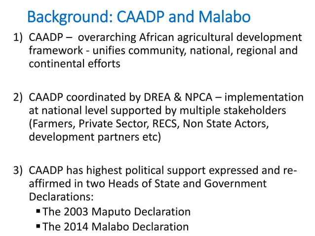 Overview of the CAADP Technical Networks (TN) Initiative | PPTX ...
