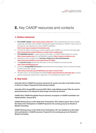 CAADP Toolkit | PDF