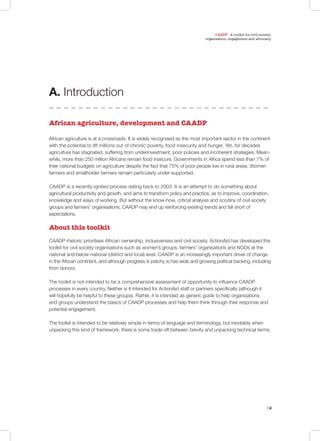 CAADP Toolkit | PDF
